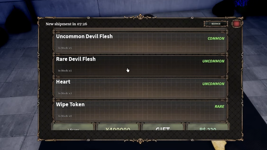 Resetting your build in Devil Hunter (Roblox)