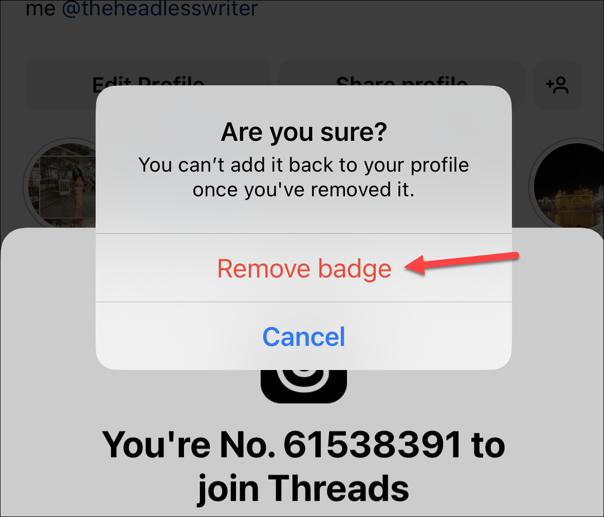How to Remove or Hide Threads Badge from Instagram Profile