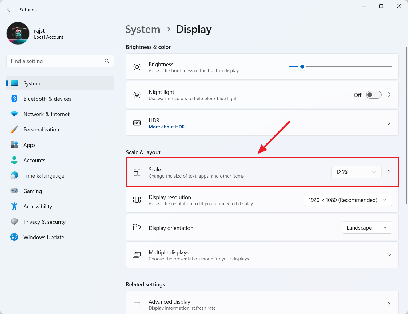 How to Change Display Scaling in Windows 11