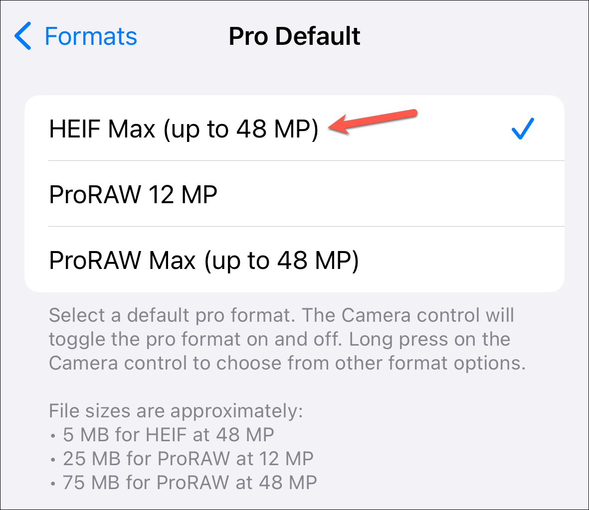 How to Enable 'HEIF Max' Format in iPhone 14 Pro Camera Settings