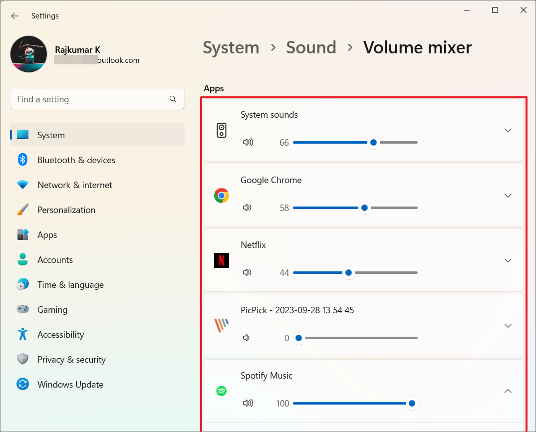 How to Use Volume Mixer in Windows 11 to Change or Mute Volume of Each App