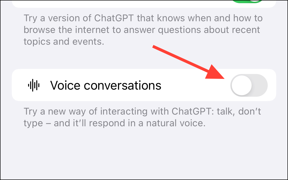 How to Disable Voice Conversations in ChatGPT