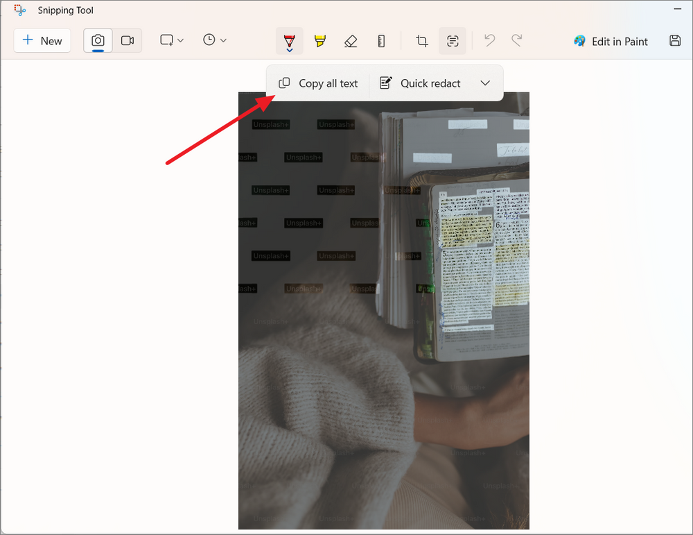 How to Copy Text from Images Using Snipping Tool on Windows 11