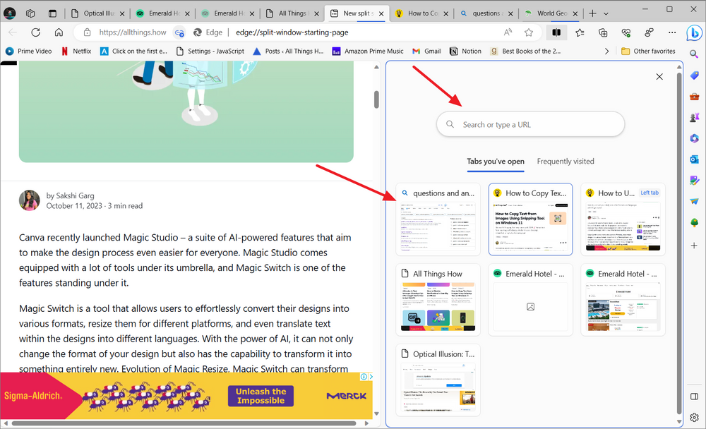 How to Split Screen in Microsoft Edge
