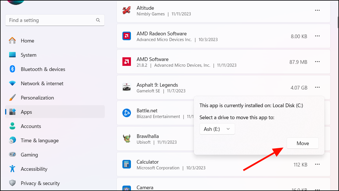 How to Move Games to Another Drive in Windows 11