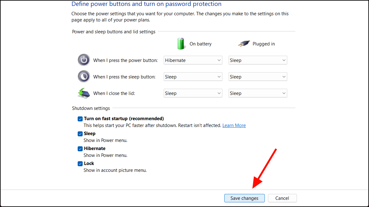 How to Change What Power Button Does in Windows 11