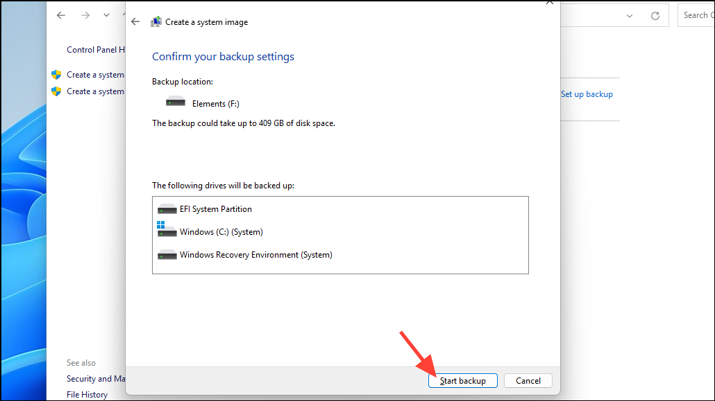 How to Create a System Image in Windows 11