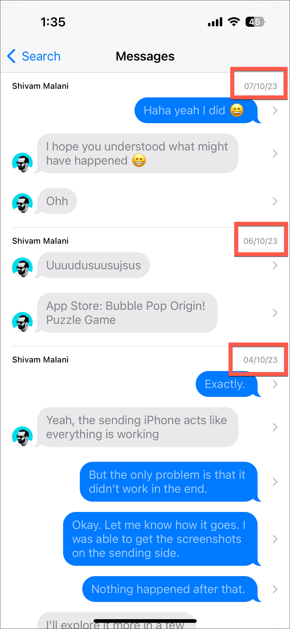 How to Search iMessage by Date
