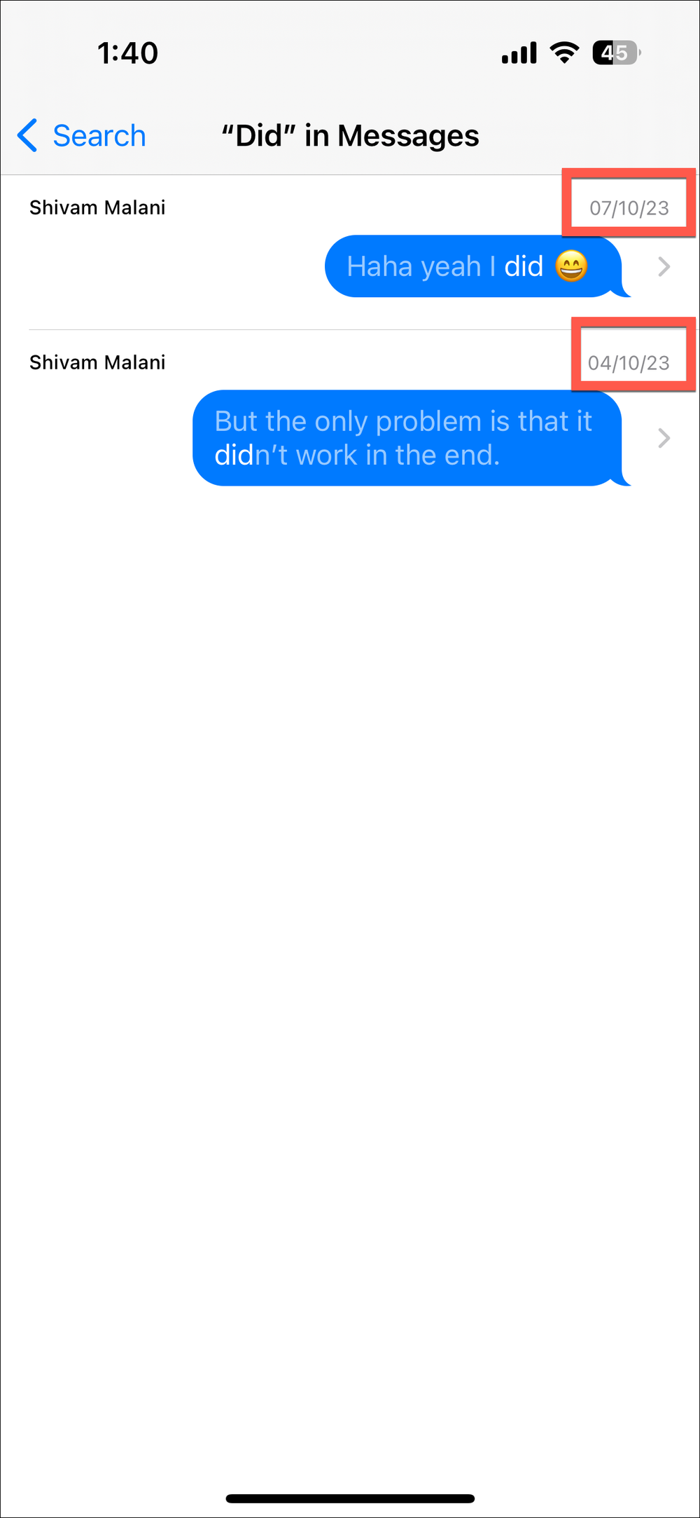 How to Search iMessage by Date