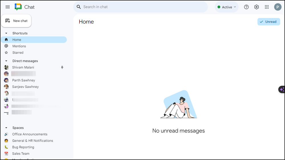 How to Filter Unread Messages in Google Chat