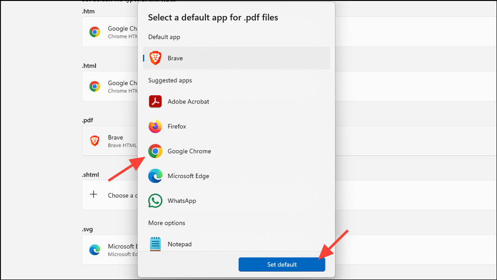 How to Set Chrome as Default Browser in Windows 11