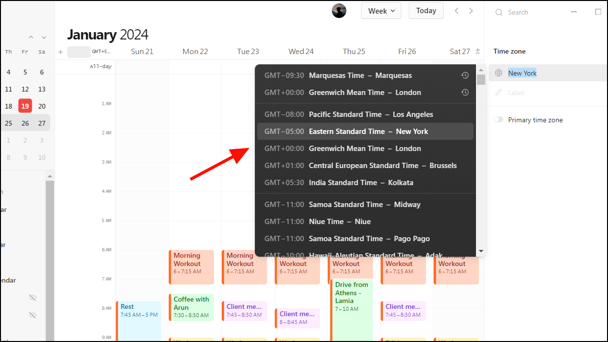 How to Add a Time Zone in Notion Calendar