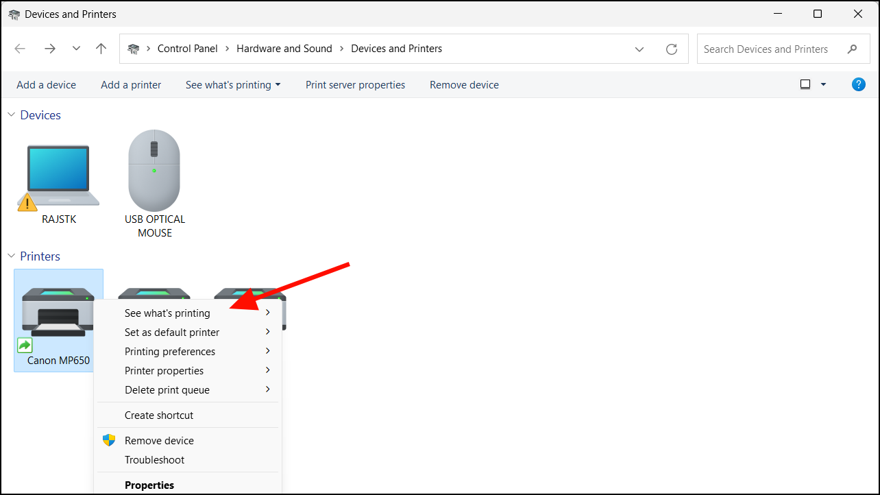 How to View and Delete Print Queue in Windows 11