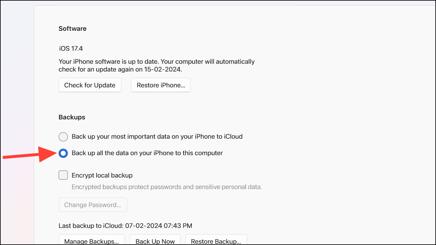 How to Backup Your iPhone Using Apple Devices App on Windows