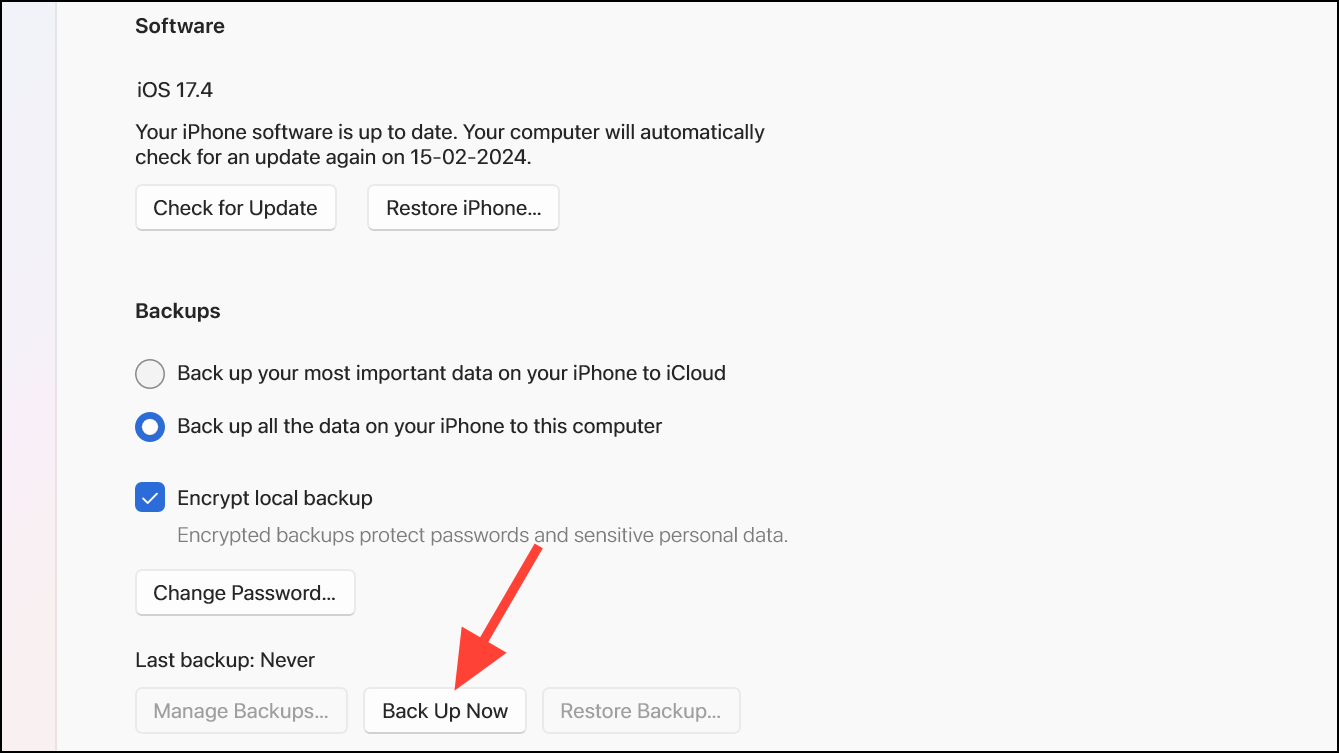 How to Backup Your iPhone Using Apple Devices App on Windows