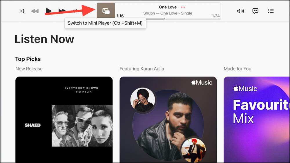 How to Enable or Disable Mini Player in Apple Music on Windows