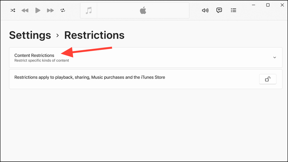 How to Set up Content Restrictions in Apple Music App on Windows