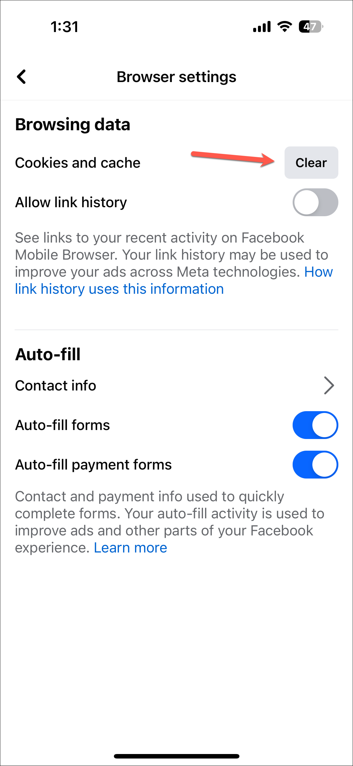 How to Clear Facebook Cache on iPhone