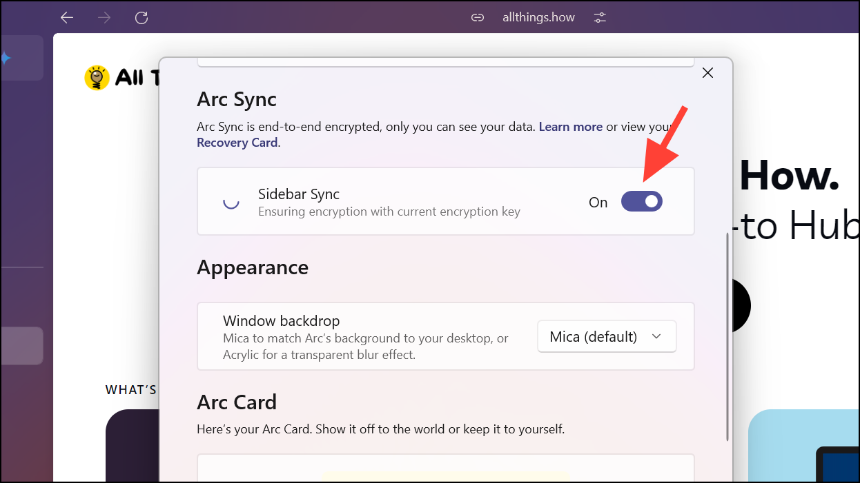 How to Sync Your Arc Browser between Mac and Windows