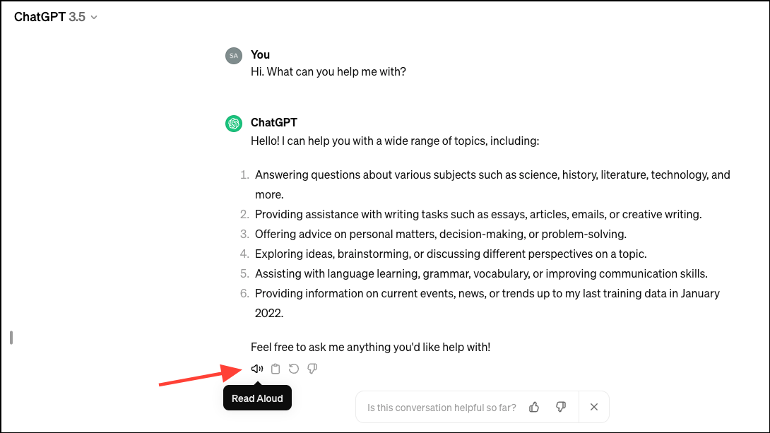 How to Make ChatGPT Speak & Read Messages