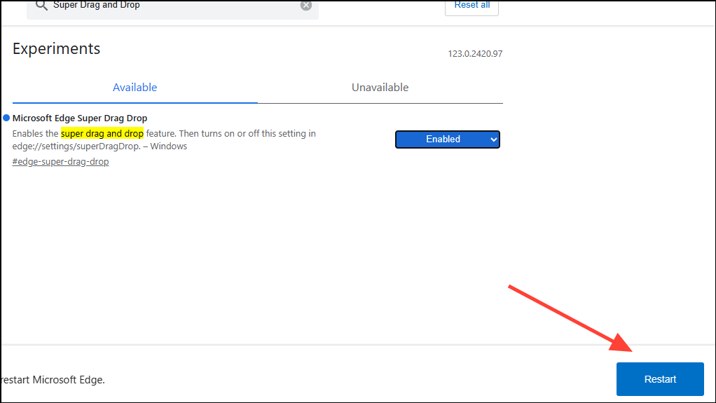 What is Super Drag and Drop in Microsoft Edge and How to Enable It