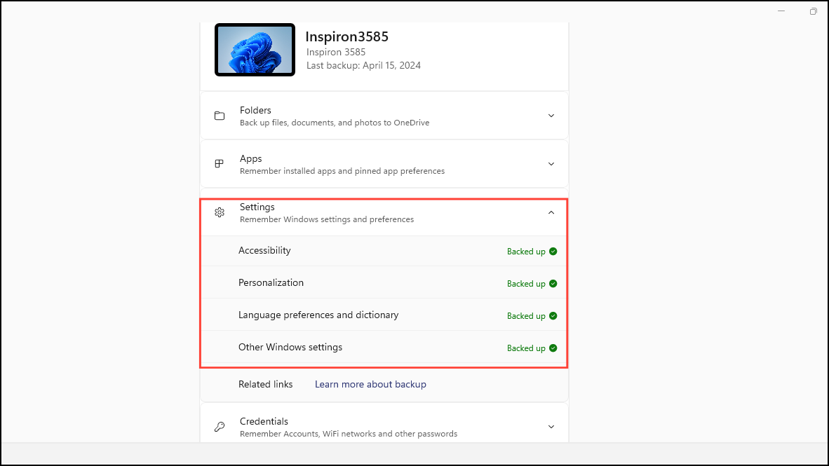 How to Transfer to a New PC Using Windows Backup