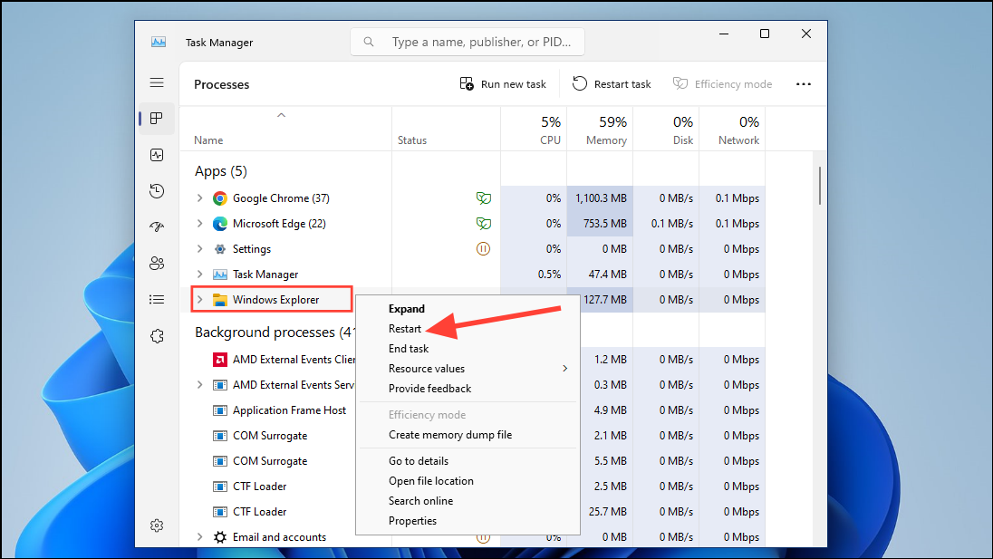 How to Fix Missing Icons in Taskbar on Windows 11