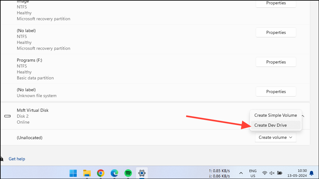 How to set up a Dev Drive in Windows 11