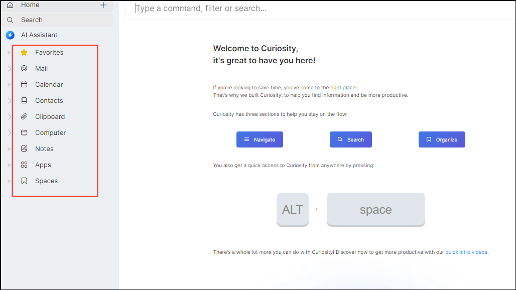 What is Curiosity AI and How to use it to replace search on your PC