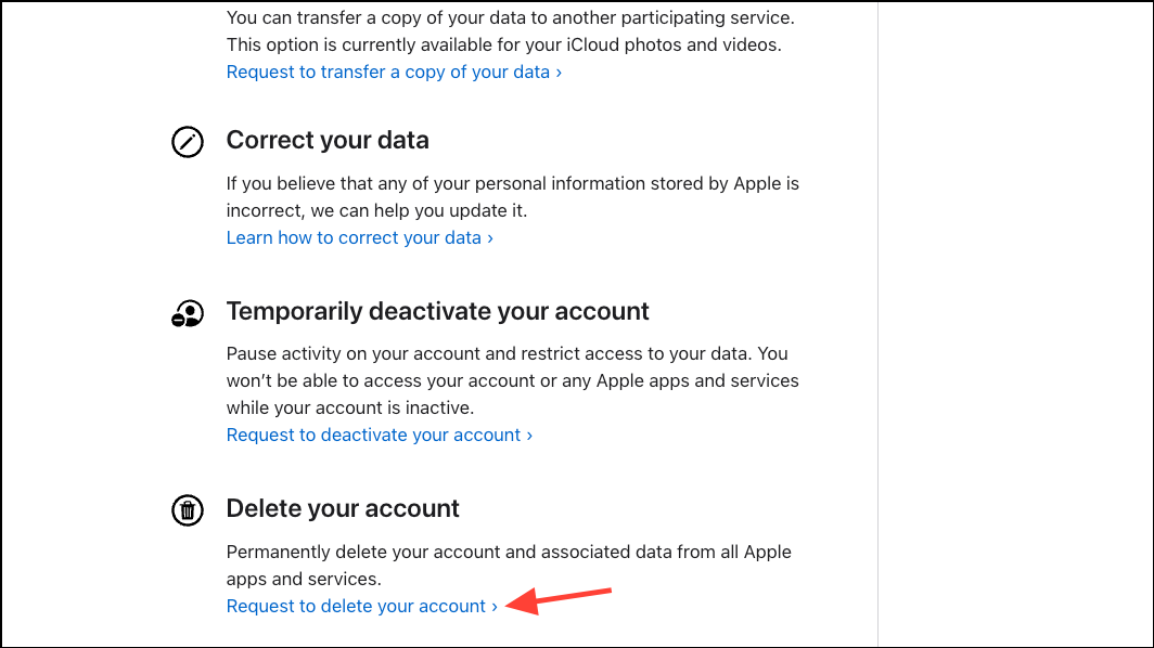 How to delete or deactivate your Apple account