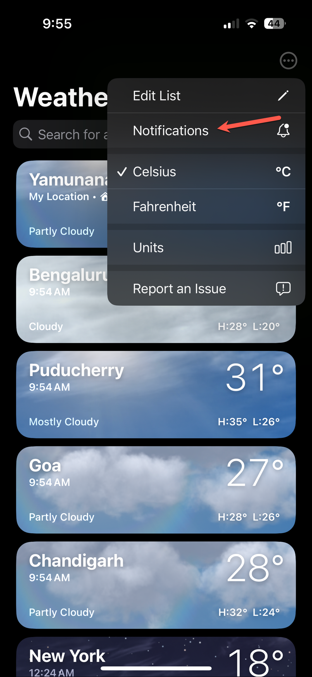 How to set up rain alerts with the Weather app on iPhone