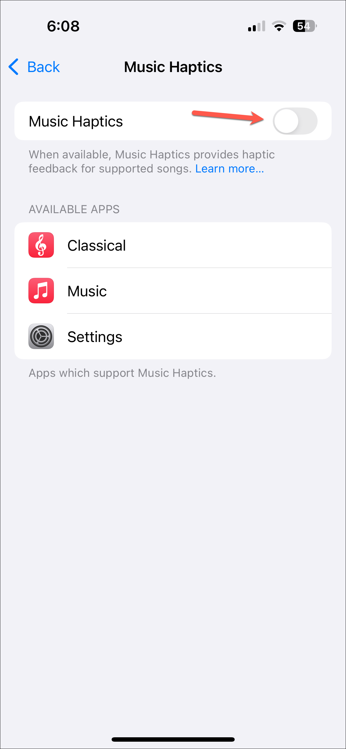 How to enable Music Haptics on iPhone with iOS 18