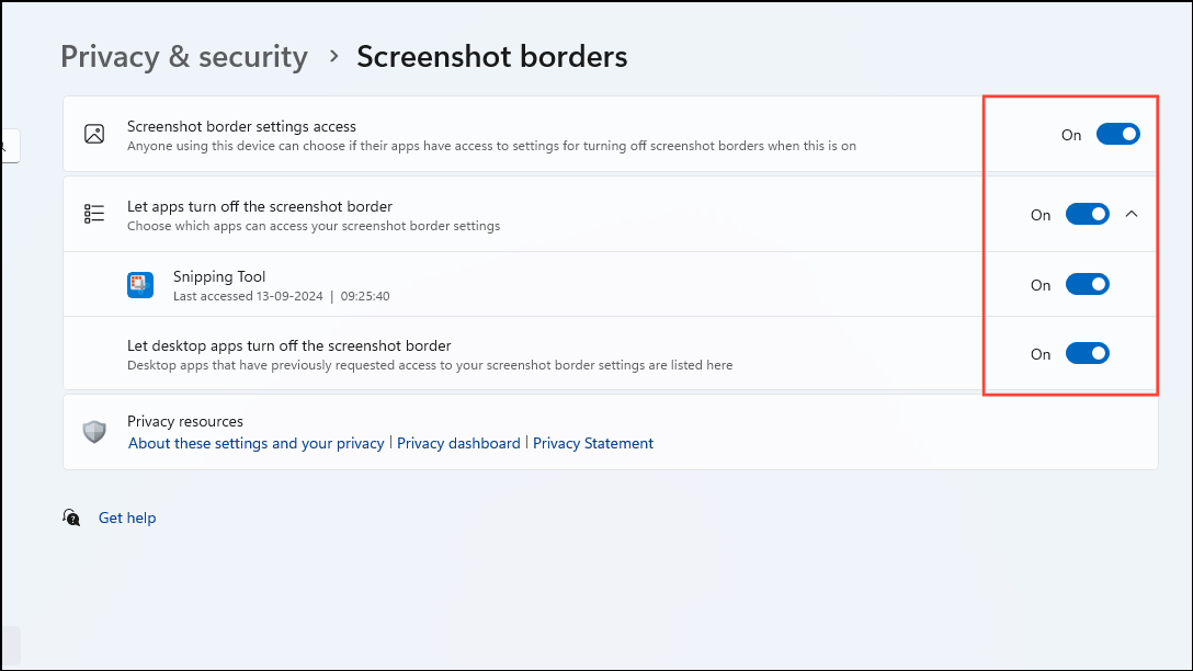 How to get rid of yellow border around screen in Windows 11