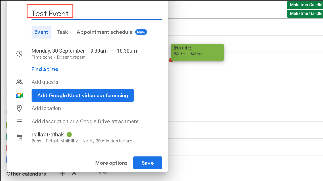 How to customize Google Calendar with custom colors