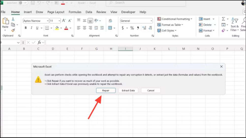 How to repair a corrupted Excel workbook