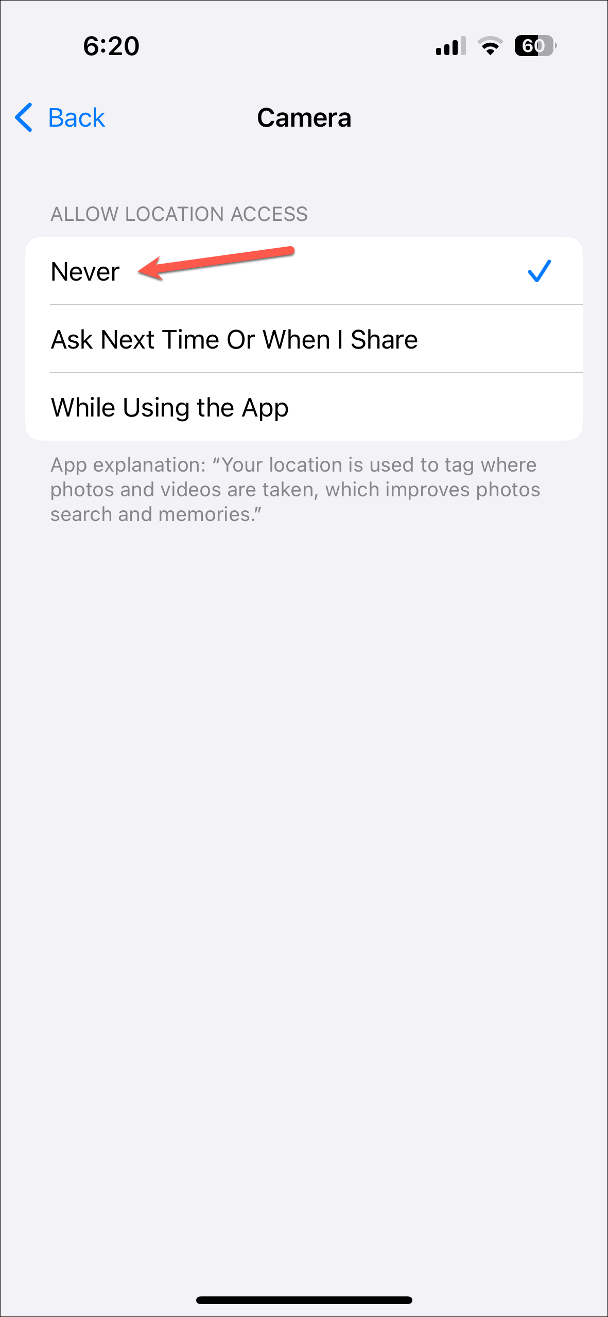 How to remove location data from photos