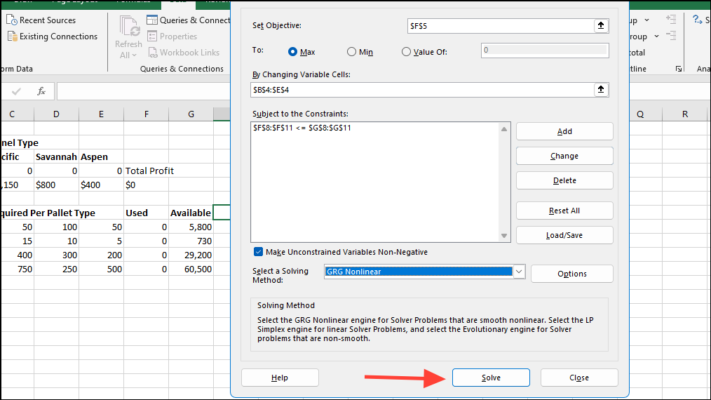 How to use Solver in Excel