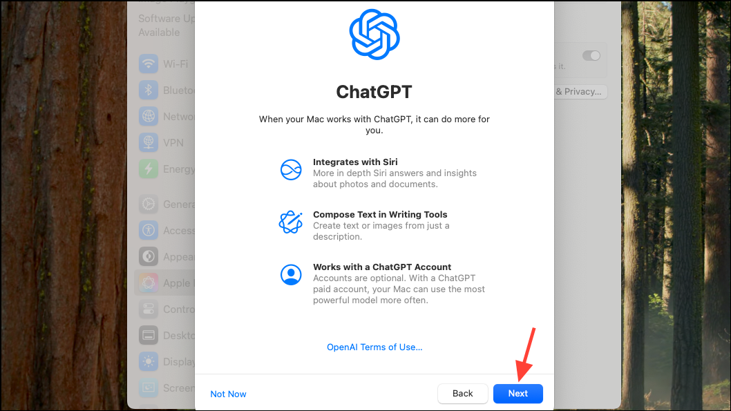 How does ChatGPT integration with Apple Intelligence work