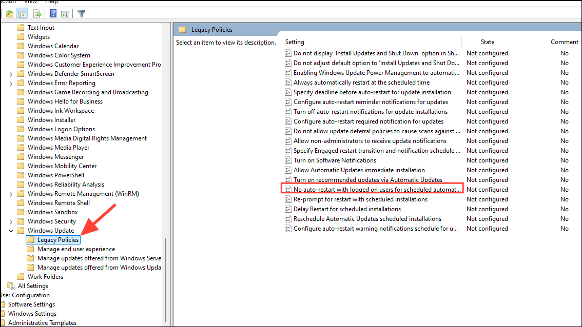 How to configure Windows Update settings to avoid forced restarts