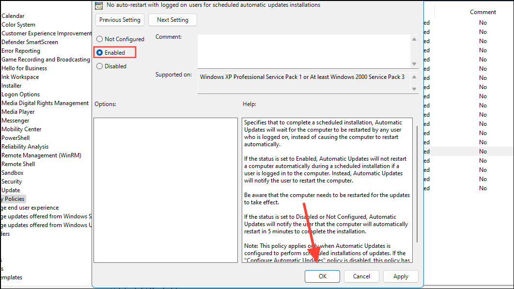 How to configure Windows Update settings to avoid forced restarts