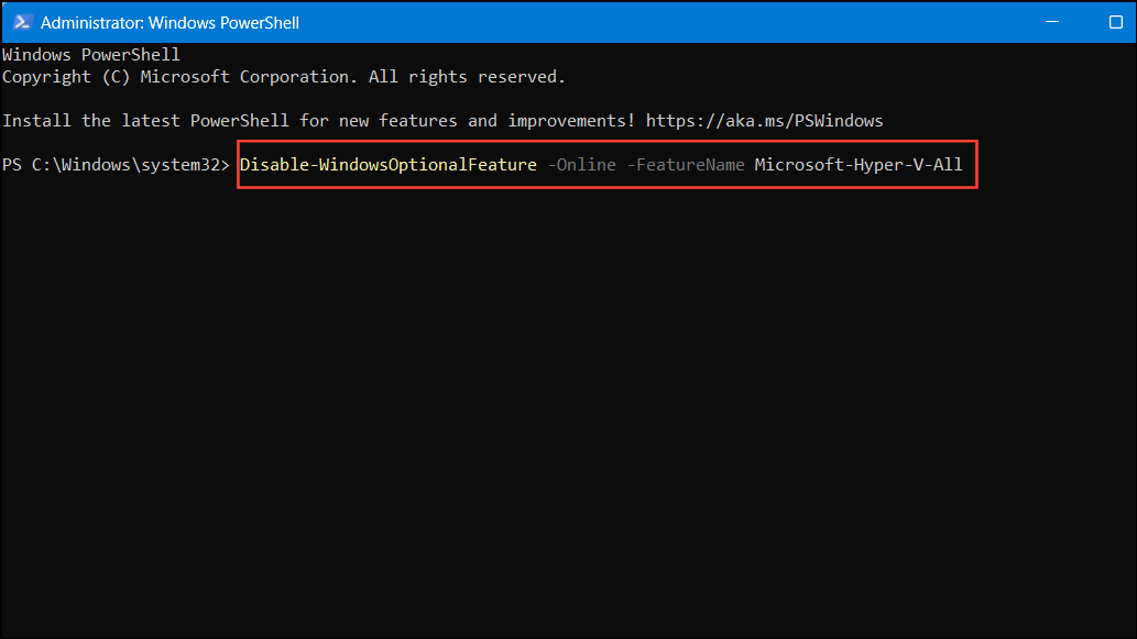 How to Disable Hyper-V in Windows 11