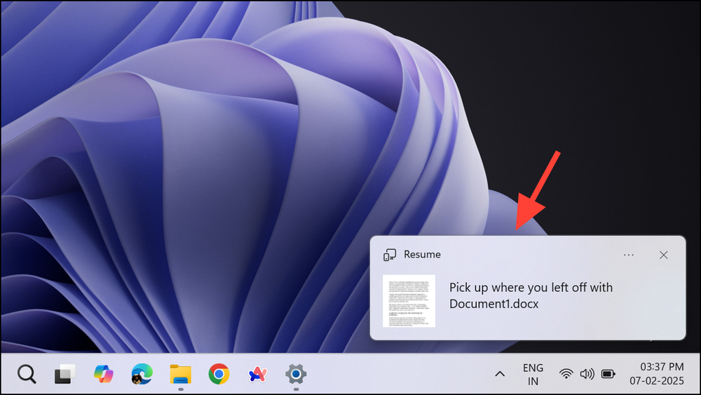 How to enable the Resume feature in Windows 11