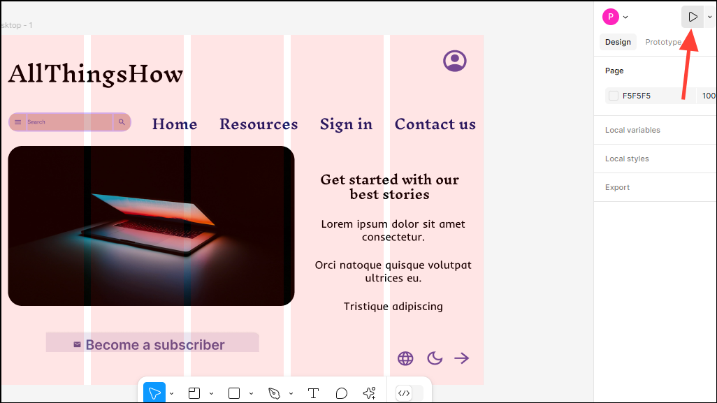 How to design a website in Figma