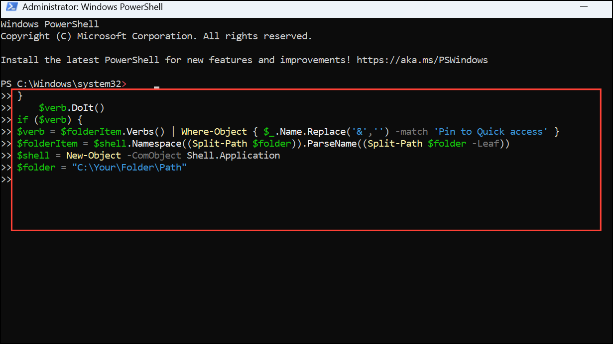 Programmatically Add Folders to the Windows 10/11 Quick Access Panel in Explorer