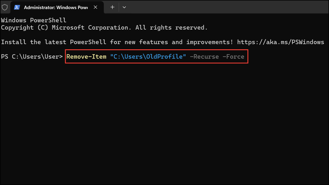 Delete Folder in C:\Users via PowerShell When Standard Methods Fail