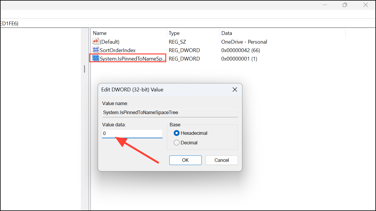 Remove OneDrive from File Explorer Sidebar