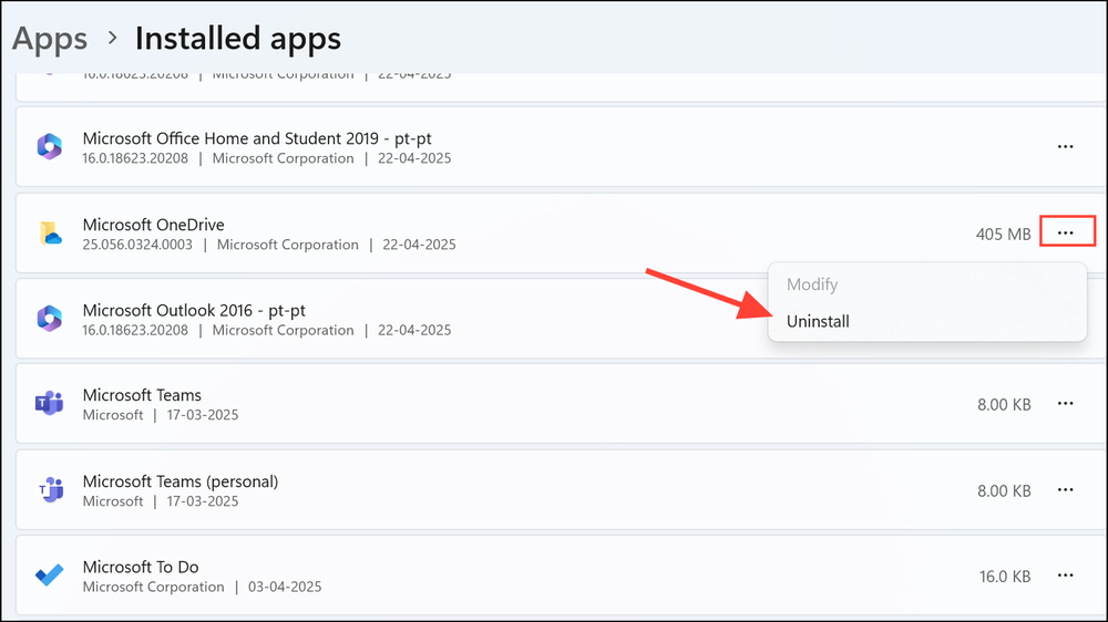 Remove OneDrive from File Explorer Sidebar