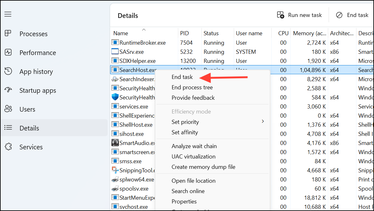 Fix Search Bar Not Working on Windows 11