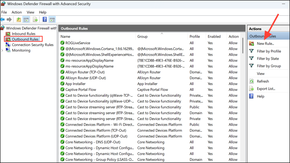 How to Block Outbound Internet Access per App on Windows