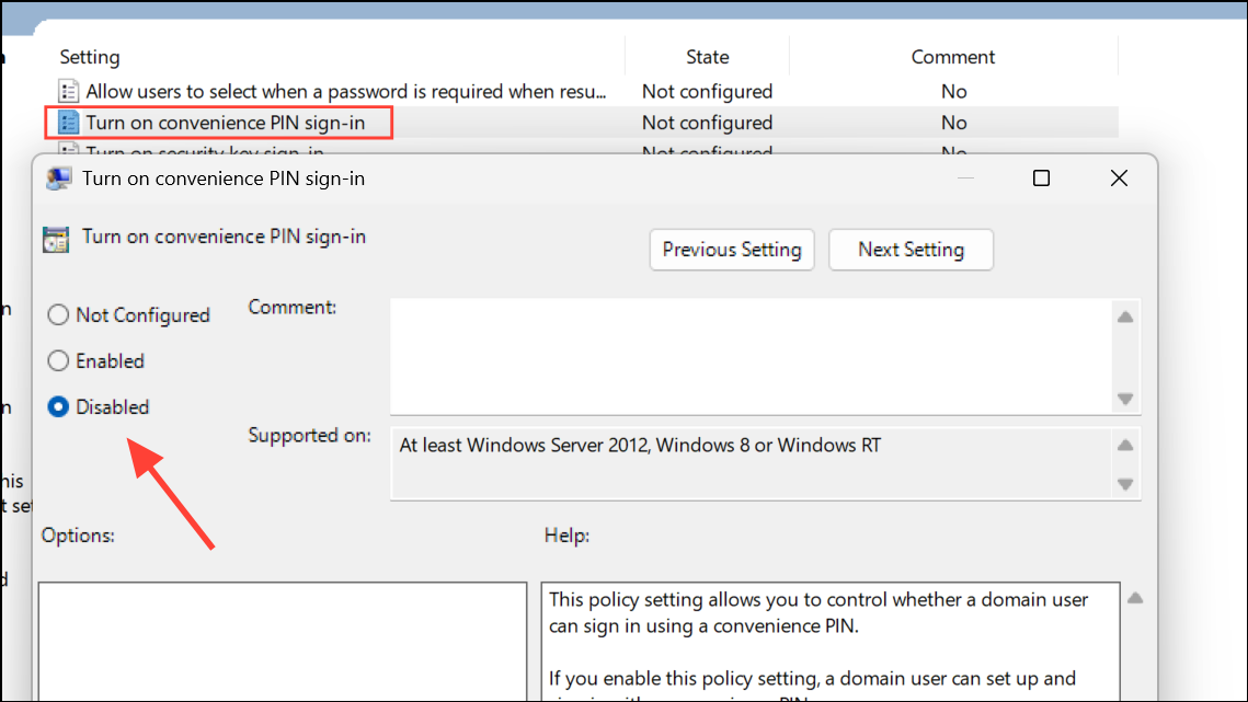 Disable Windows Hello Prompt on Windows 11